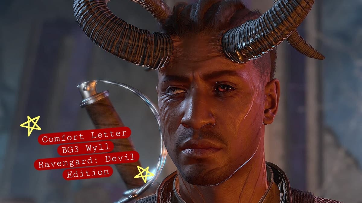 Baldur's Gate 3 Character Comfort Letter Wyll Ravengard: Devil Edition ...