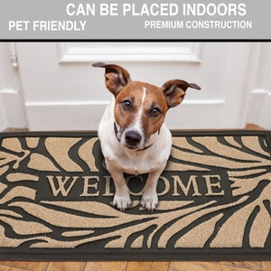 Coir Welcome Mat - Natural Fiber Outdoor Rug for Porch - Eco-friendly ...
