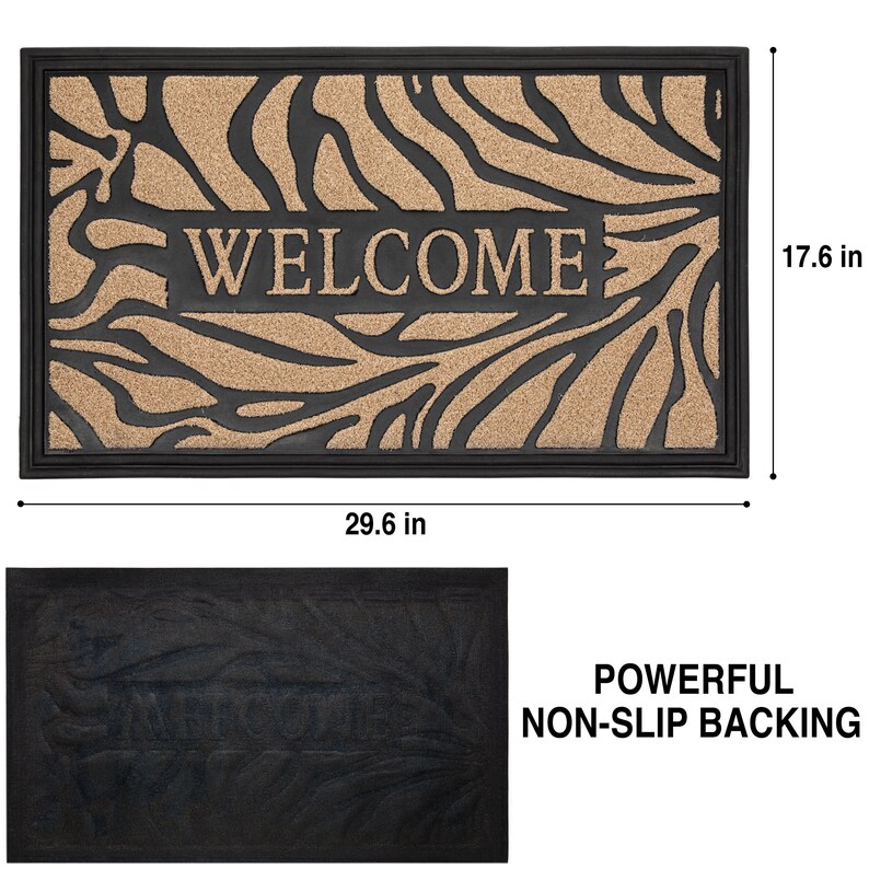 Coir Welcome Mat - Natural Fiber Outdoor Rug for Porch - Eco-friendly ...
