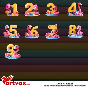 Flamingo PNG Bundle | Tropical Cute Flamingos Clipart | Summer Beach ...