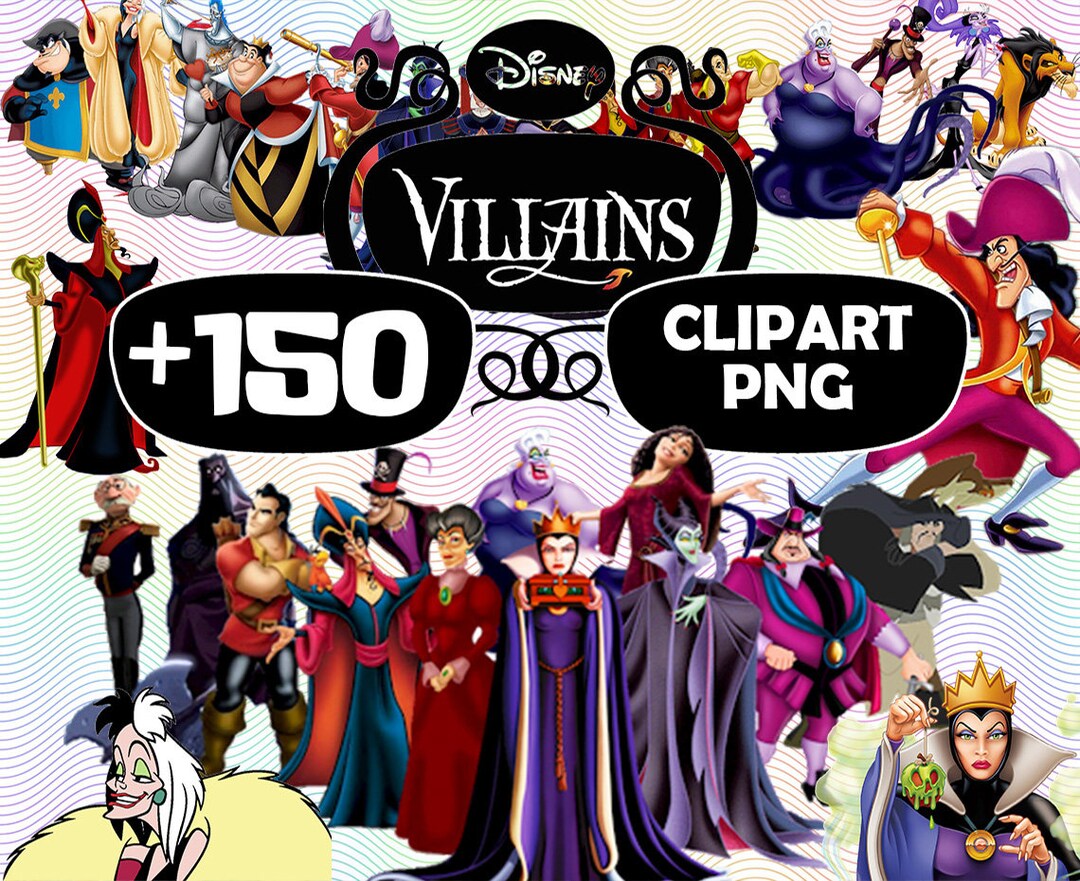Villains Digital Download, Villains PNG Clipart Bundle, Villains ...