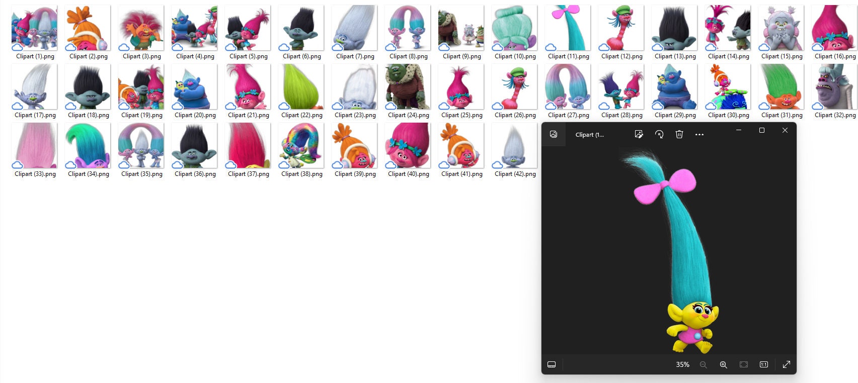 Trolls Clipart, Trolls PNG Bundle, Trolls Characters PNG Clipart for ...