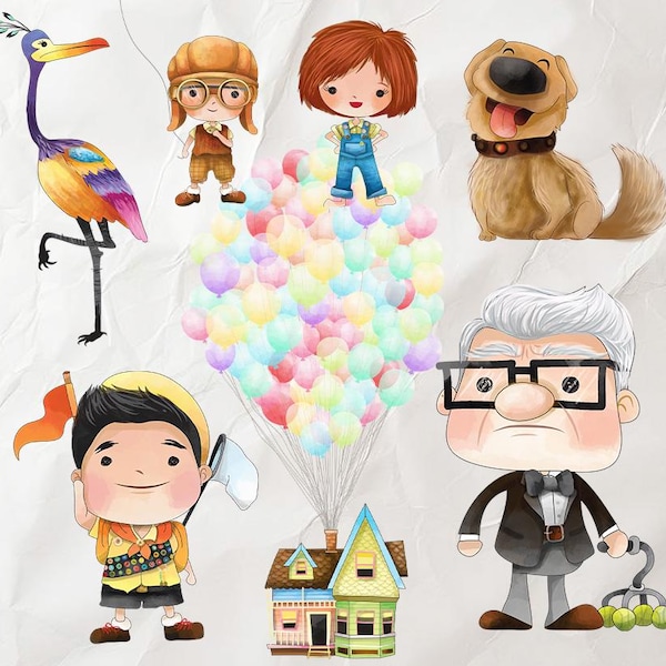 Pixar up Clipart - Etsy