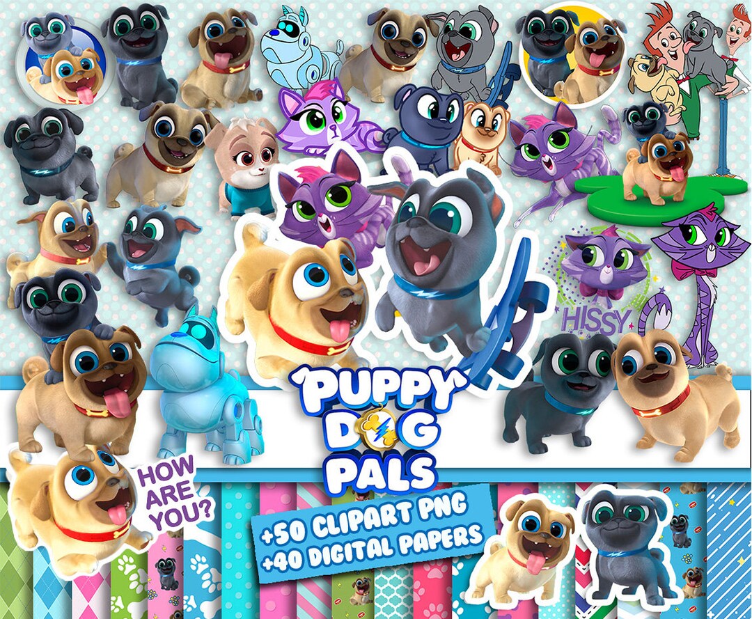 Puppy Dog Pals PNG Bundle, Puppy Dog Pals Clipart, Puppy Birthday ...