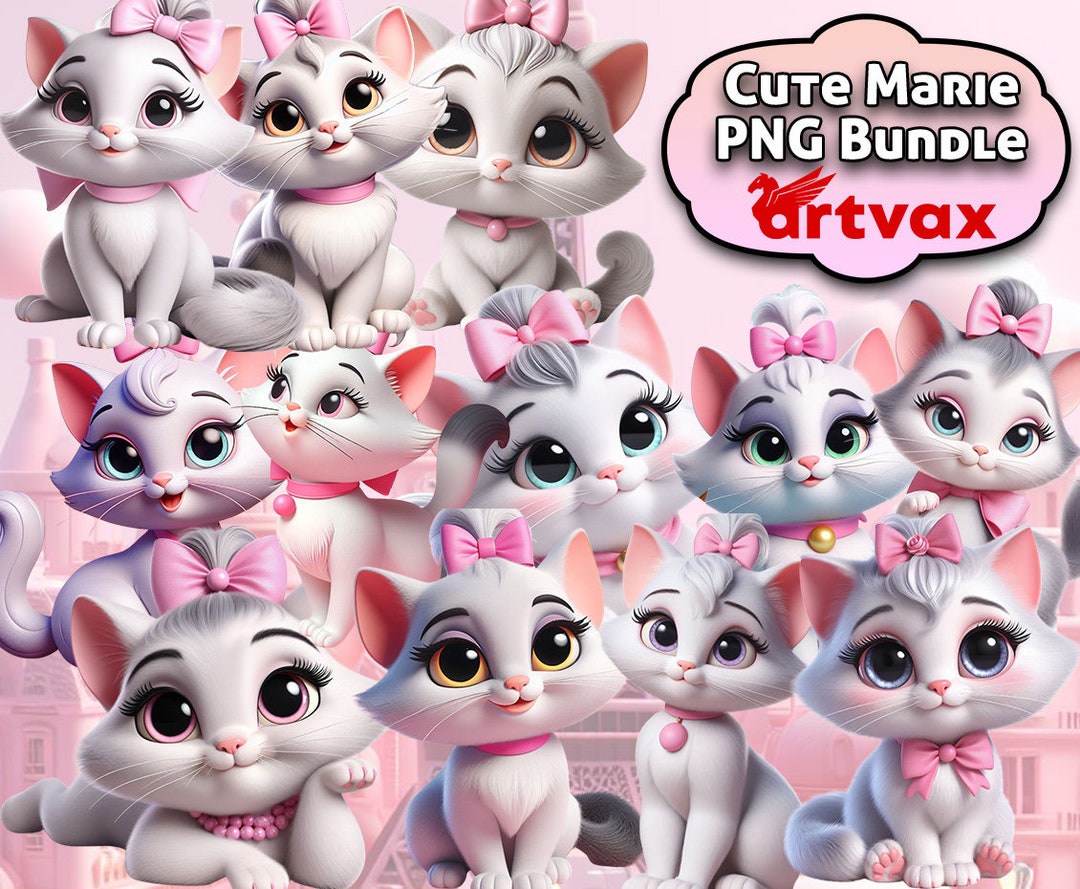 3d Marie Png Bundle, Aristocats PNG, Cats Paris PNG Clipart Bundle ...