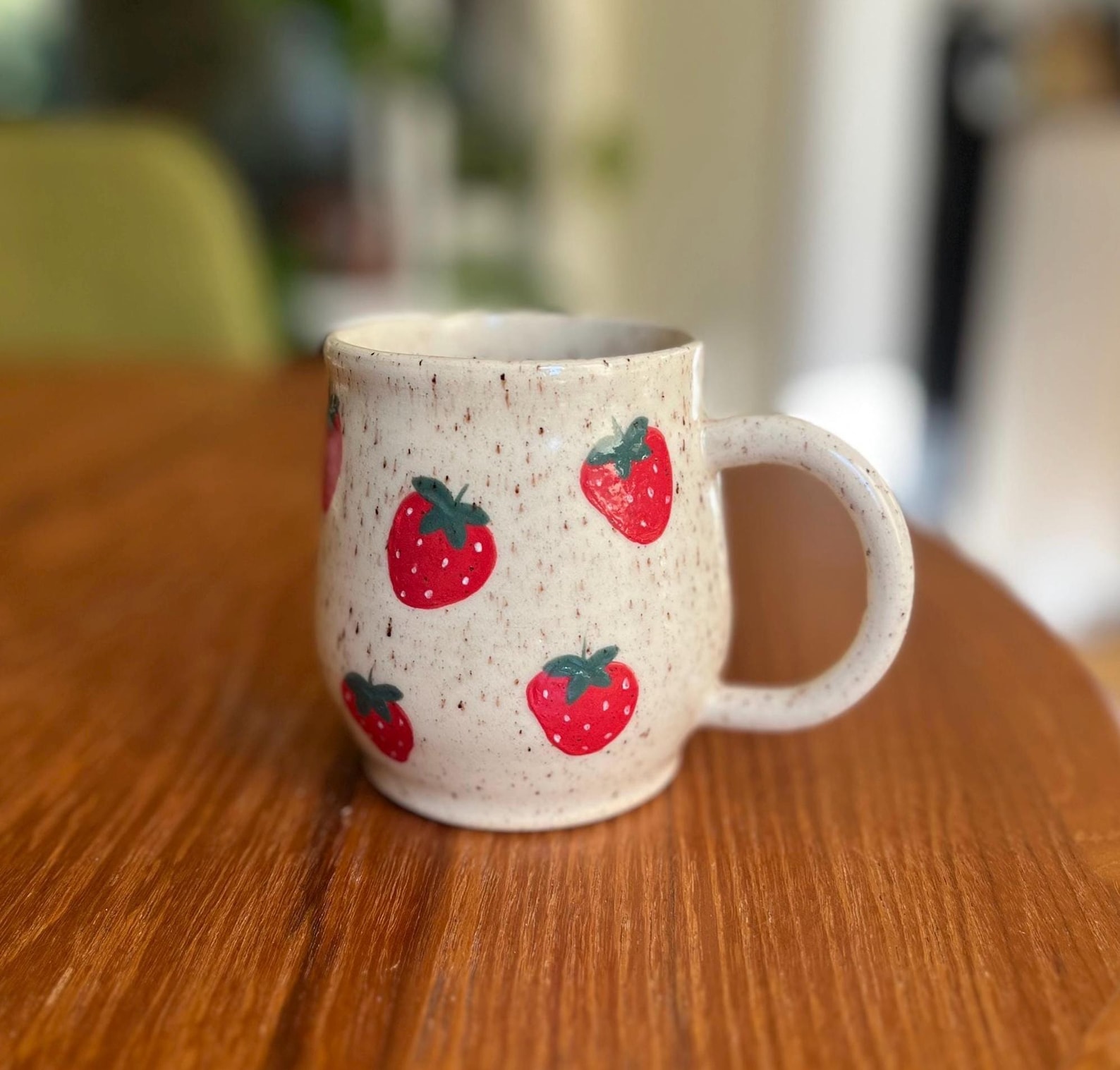 Handmade Pottery Strawberry Mug - 10oz - Etsy