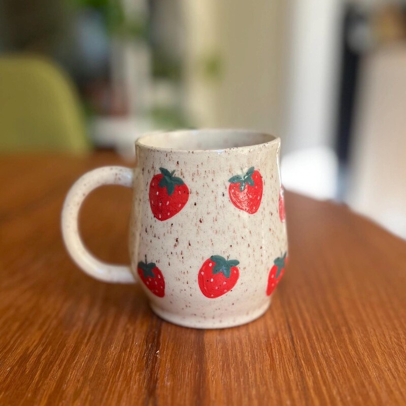 Strawberry Mugs - Etsy