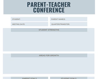 Parent Teacher Conference Reminder Notes, Parent Teacher Conference ...