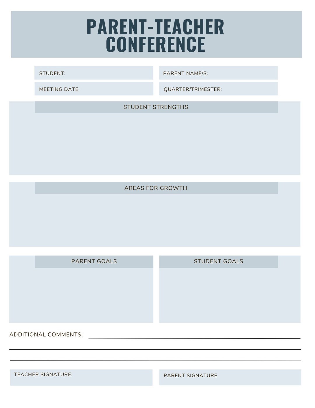 Parent-teacher Conference Notes - Etsy