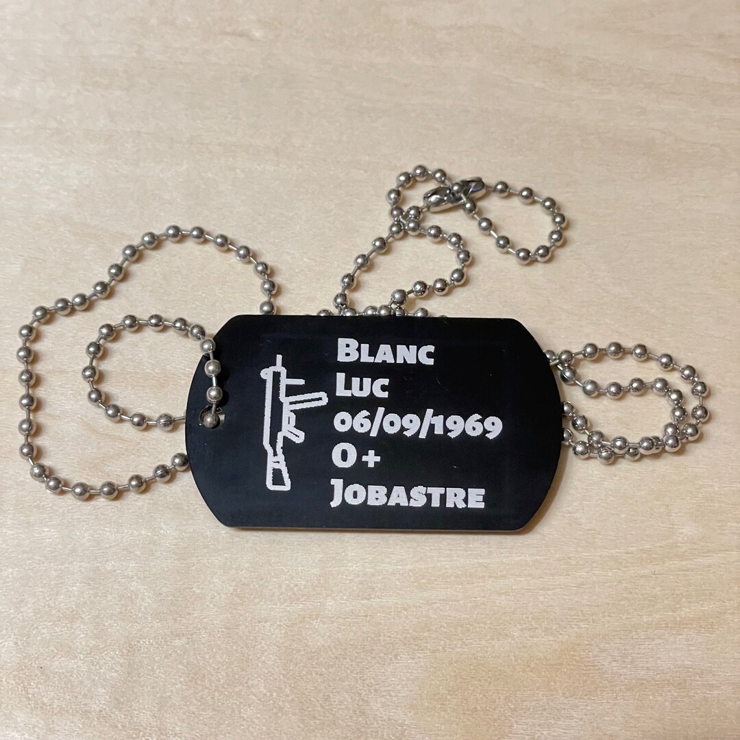 Dog Tag or Identification Plate - Personalized Laser - Black Anodized ...