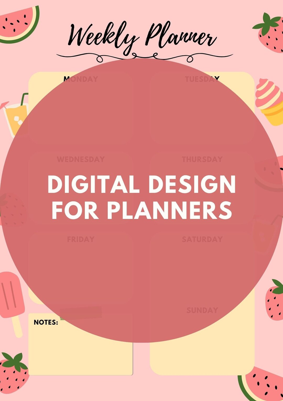 Weekly Planner Summer Theme - Etsy