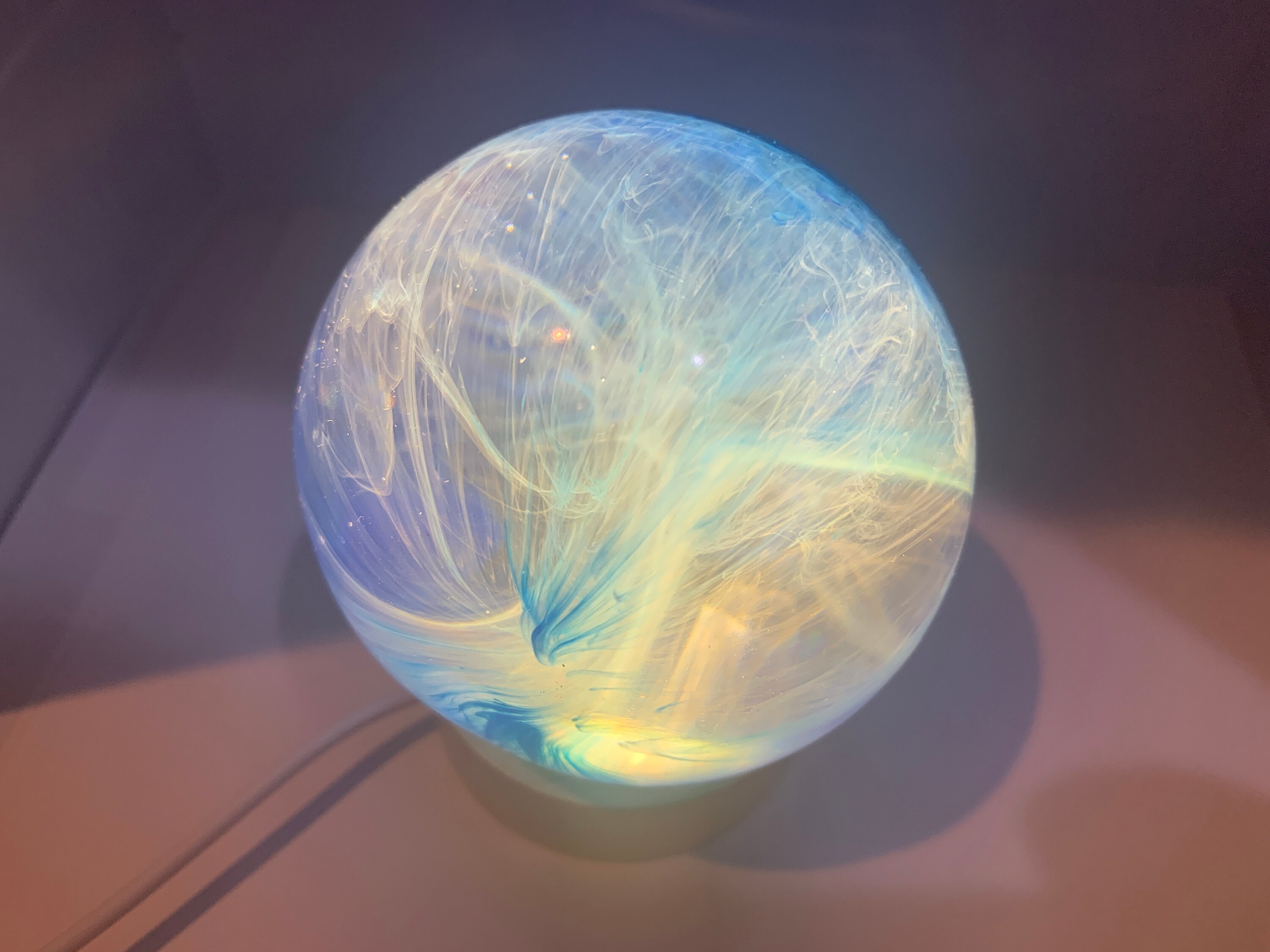 Handmade Resin Orb iceberg 1-of-1 Custom Night Light/desk Lamp - Etsy