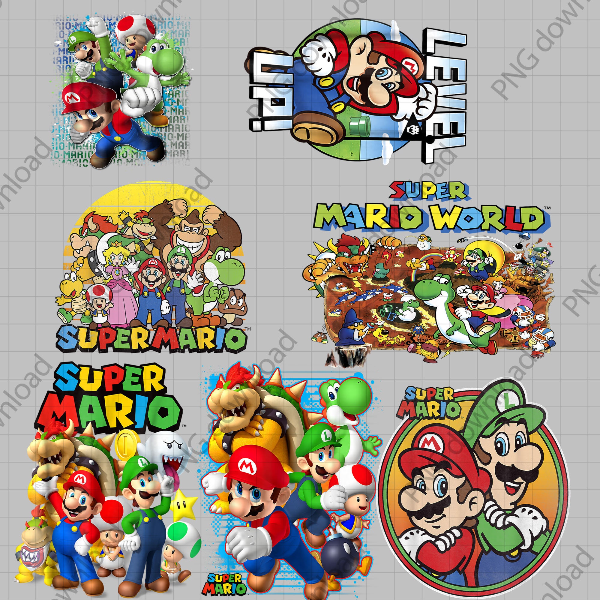 8 File Super Mario Bundle Super Mario PNG and Font, Super Mario, Super ...