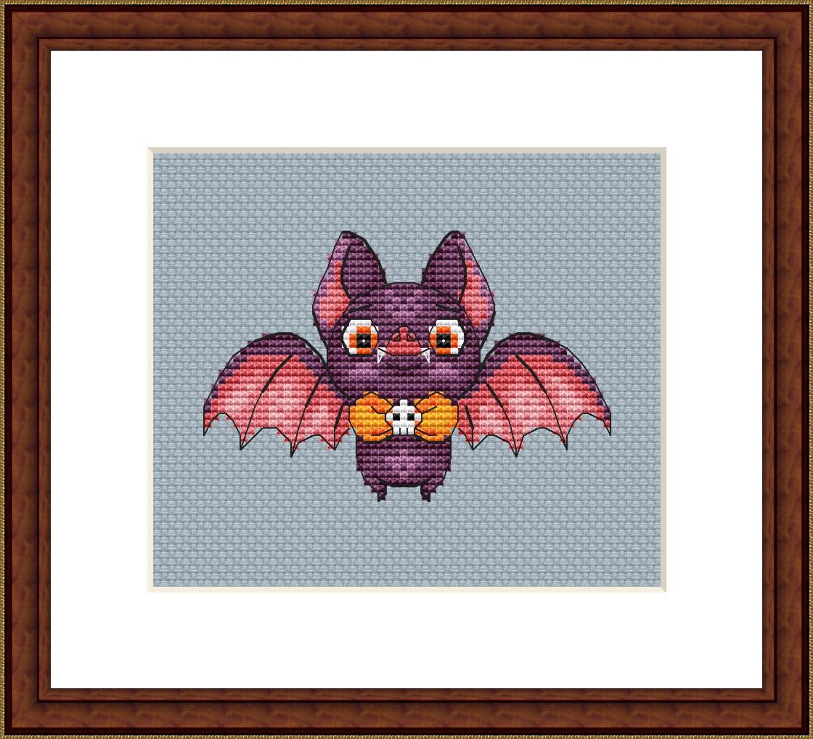 Cute Bat Cross Stitch Pattern, PDF Instant Download, Digital Cross ...
