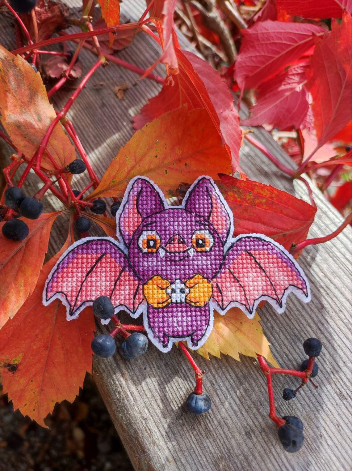 Cute Bat Cross Stitch Pattern, PDF Instant Download, Digital Cross ...
