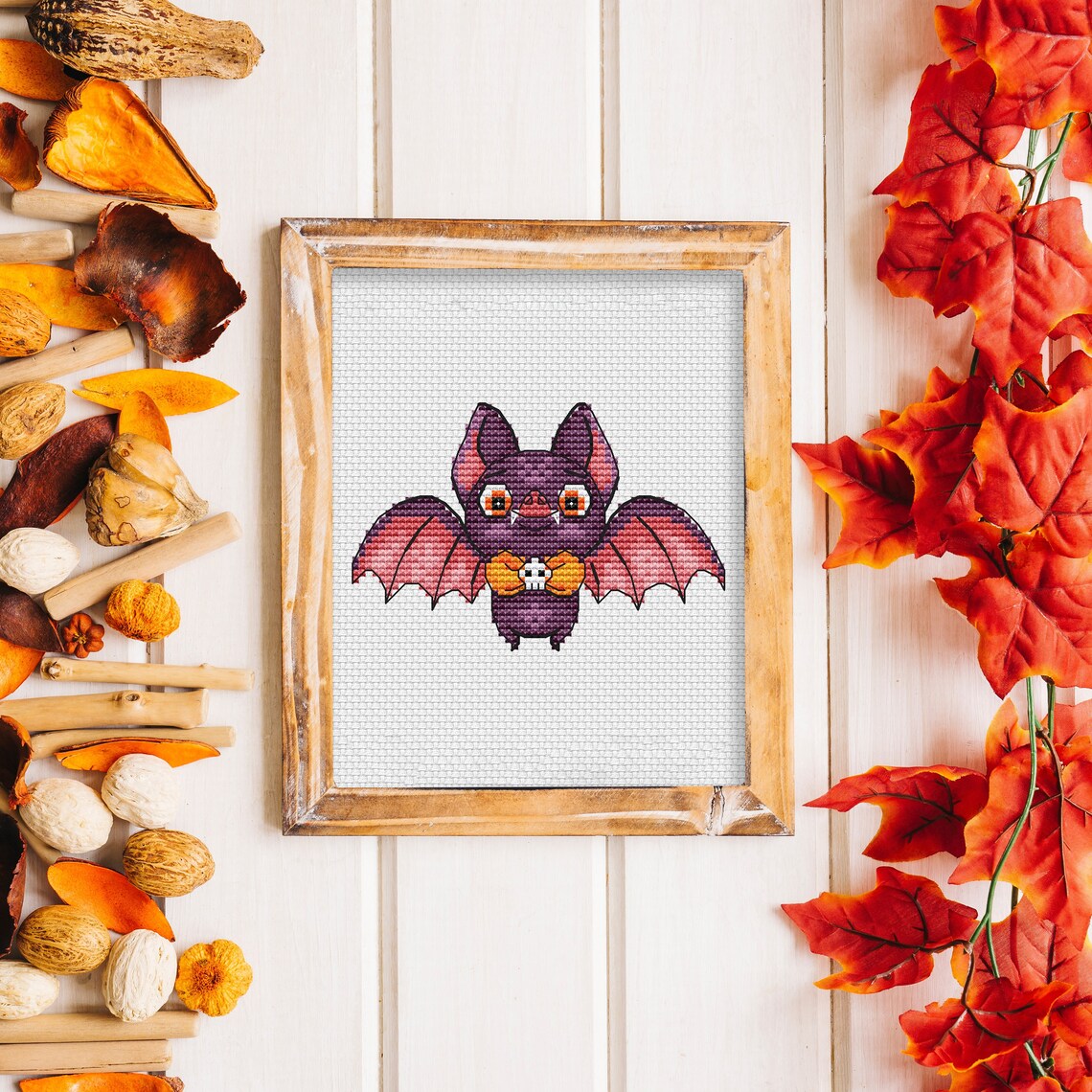 Cute Bat Cross Stitch Pattern, PDF Instant Download, Digital Cross ...