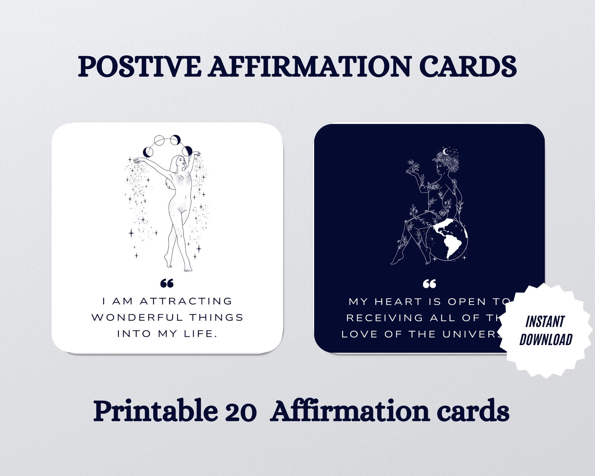 Positive Affirmation Cards Printable for Daily Inspiration - Etsy