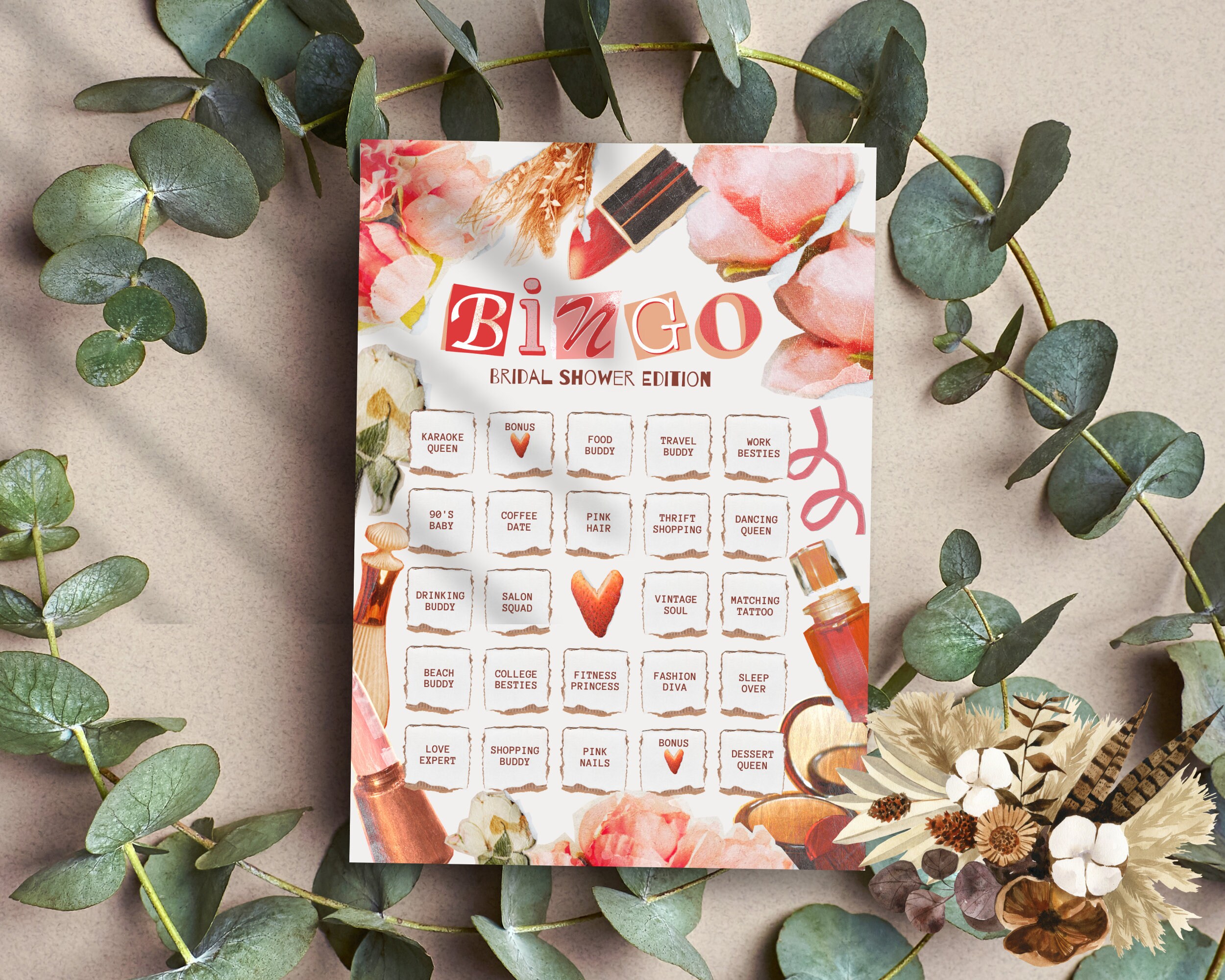 Printable Bridal Shower Bingo Game Cards, Wedding Party Game, Bridal ...