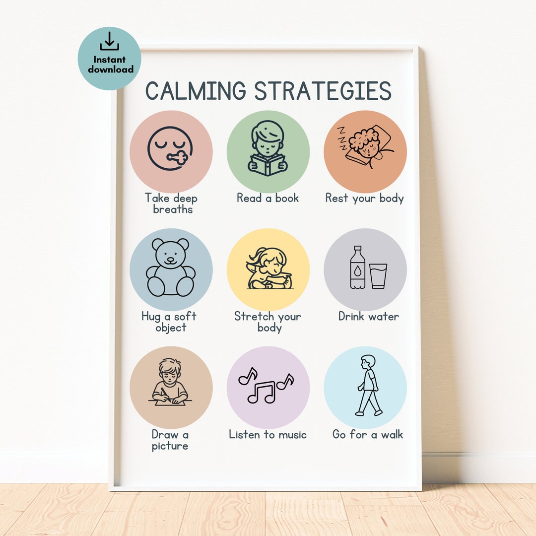 Calming Strategies Printable, Calm Corner Coping Skills Poster ...