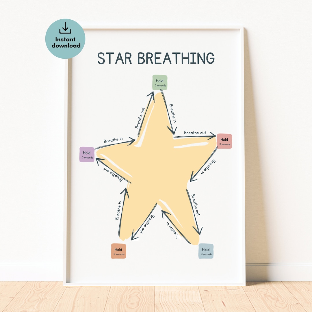 Star Breathing Exercise, Breathing Calming Technique, Emotional ...