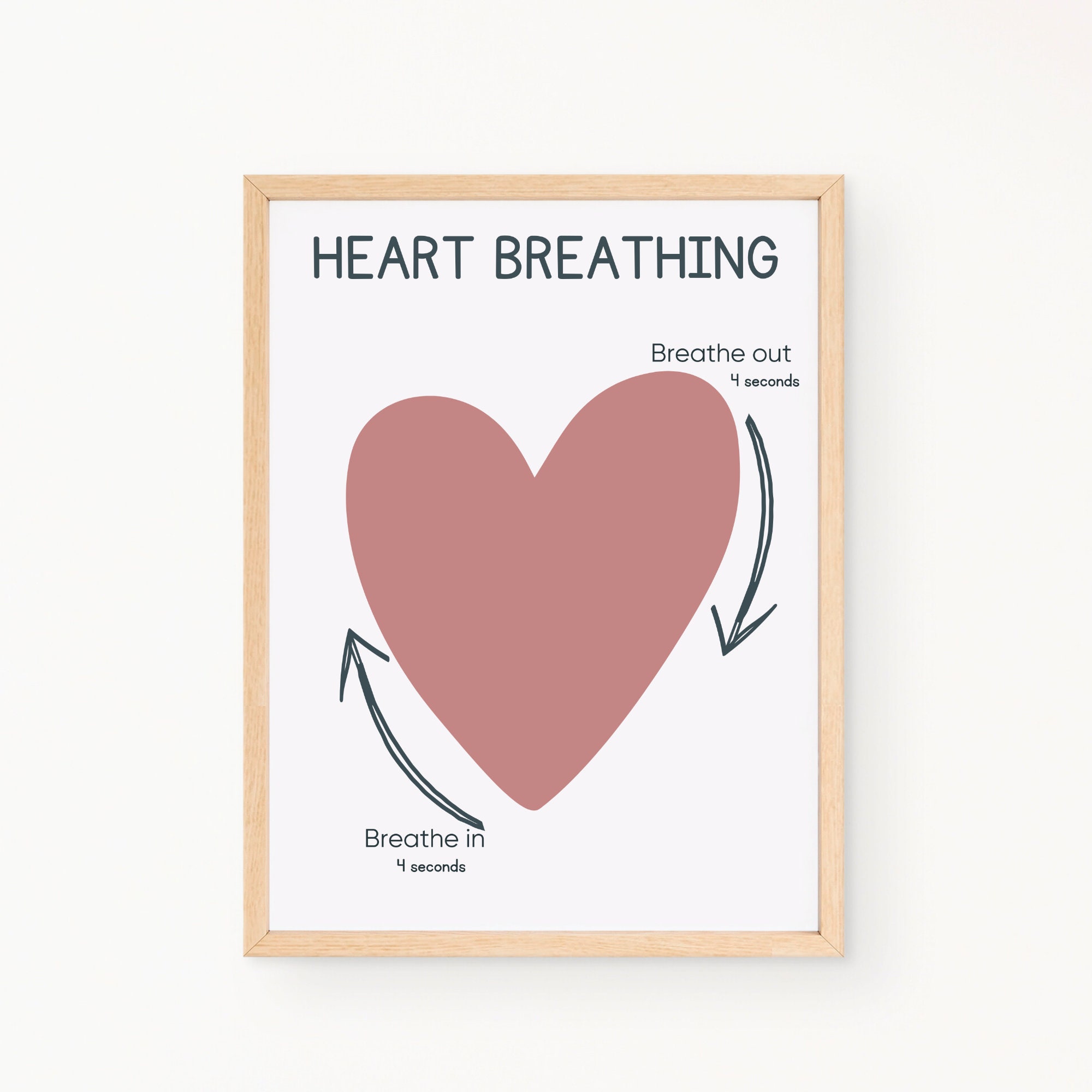 Breathing Exercise for Kids, Heart Breathing Exercise, Boho Calm Corner ...