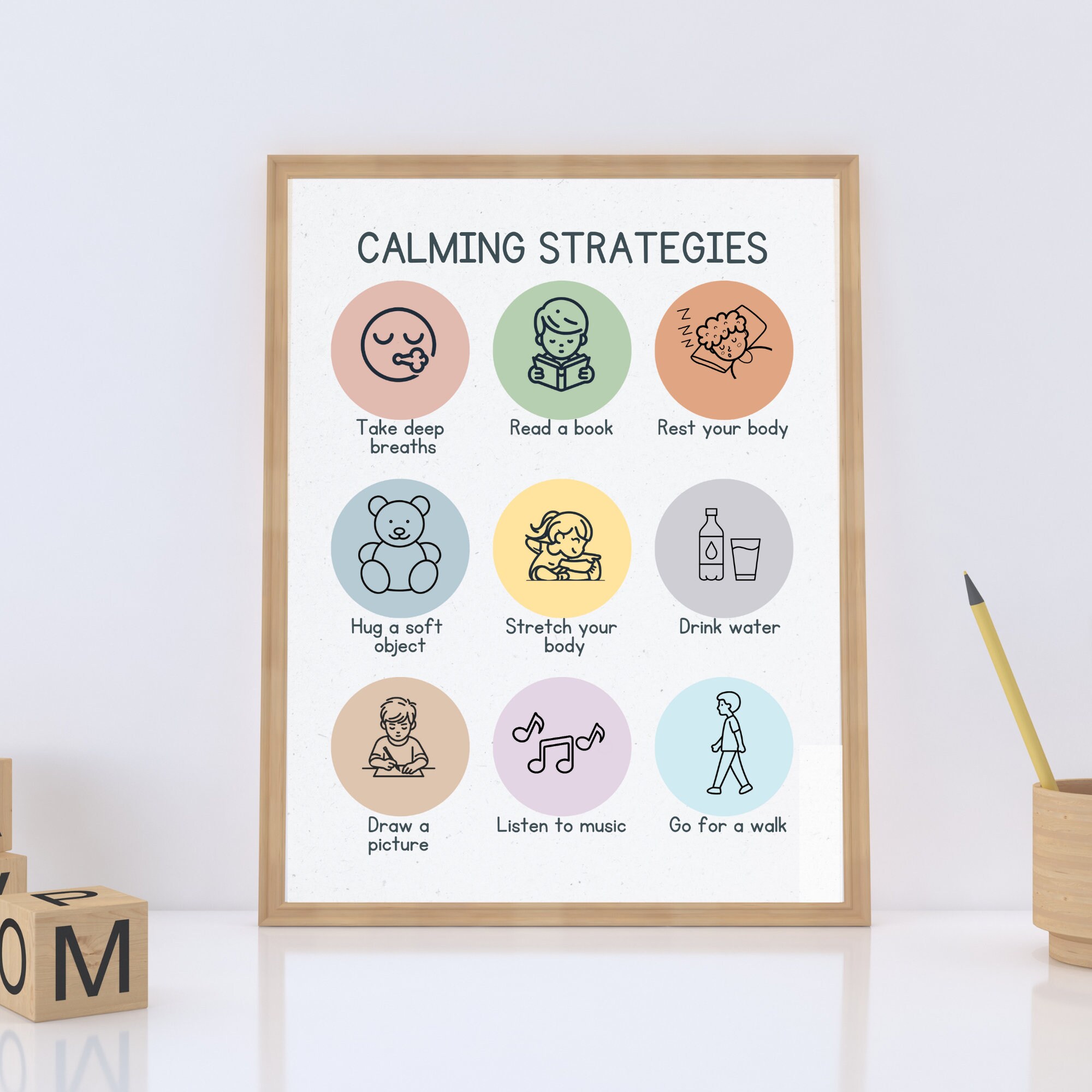 Calming Strategies Printable, Calm Corner Coping Skills Poster ...