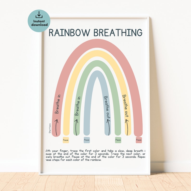 Rainbow Breathing, Mindful Breathing Exercise for Kids, Emotional ...