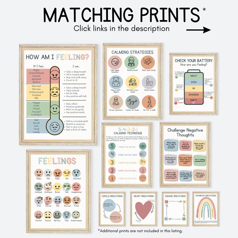 Feelings Chart Thermometer for Calm Down Corner, Printable Emotions ...