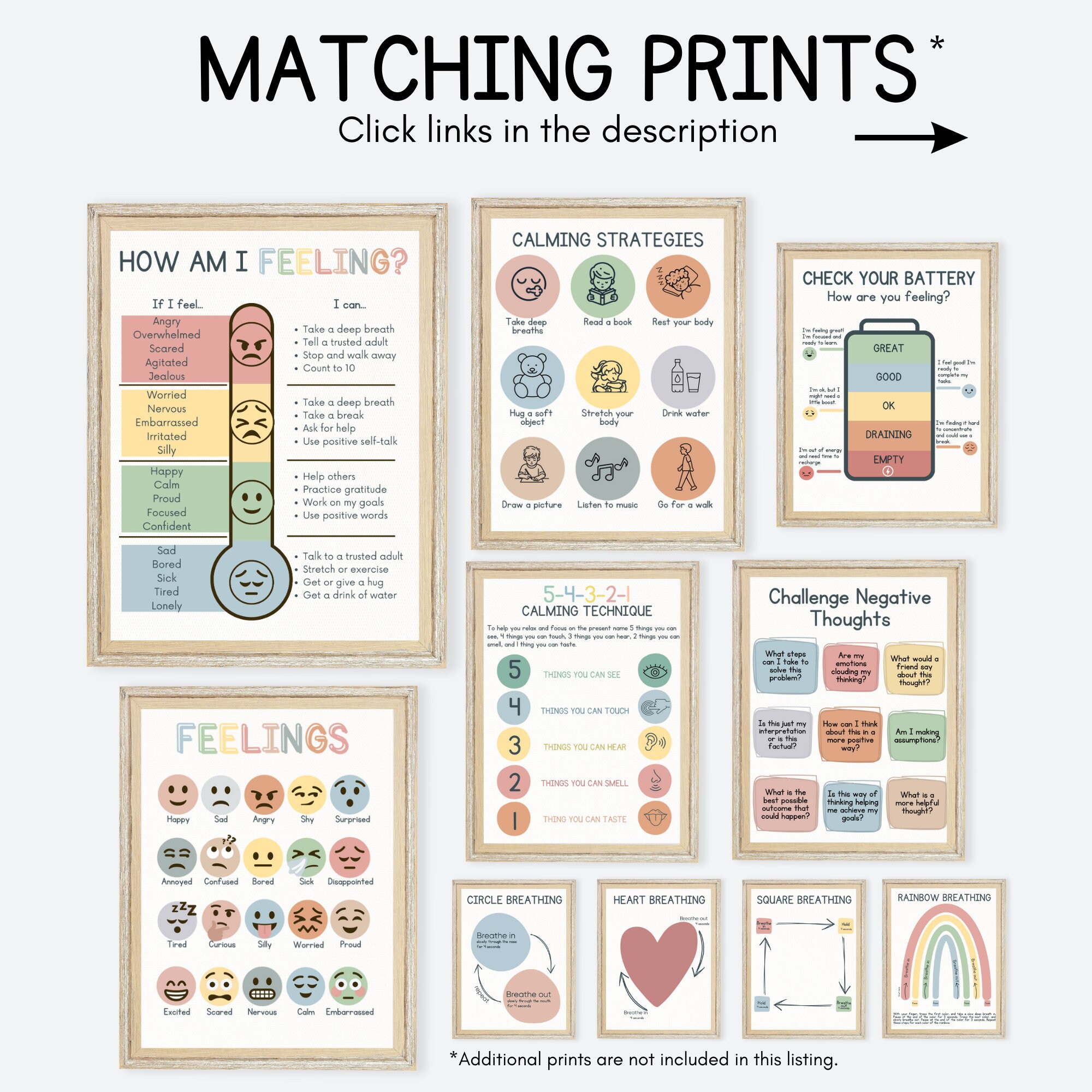 Feelings Chart Thermometer for Calm Down Corner, Printable Emotions ...