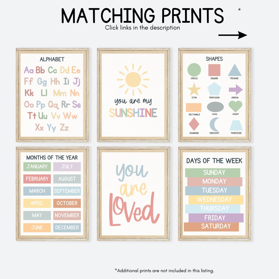 Shapes Poster, Educational Poster, Boho Classroom Decor, Shapes ...