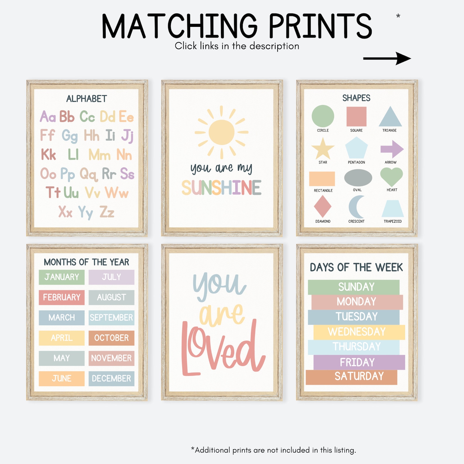 Shapes Poster, Educational Poster, Boho Classroom Decor, Shapes ...