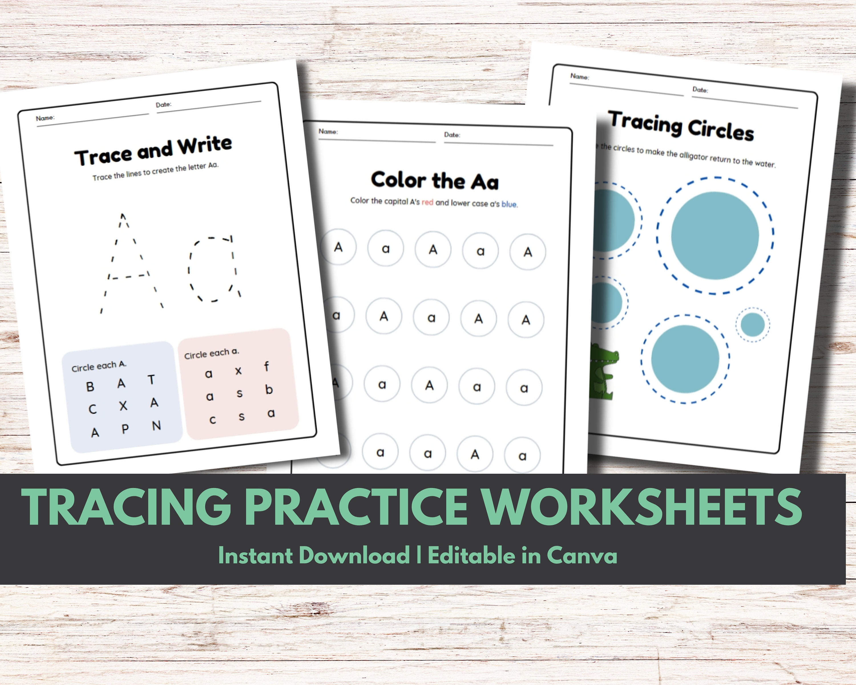 Printable Tracing Worksheets for Pre-schoolers Handwriting & Shape ...