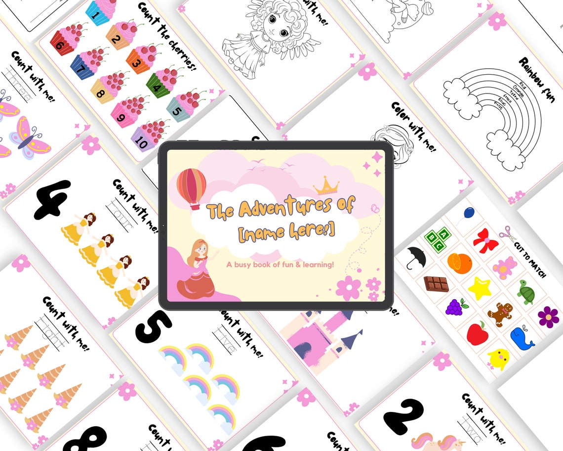 Interactive Toddler Workbooks Bundle: Daycare Learning, Pre-school ...