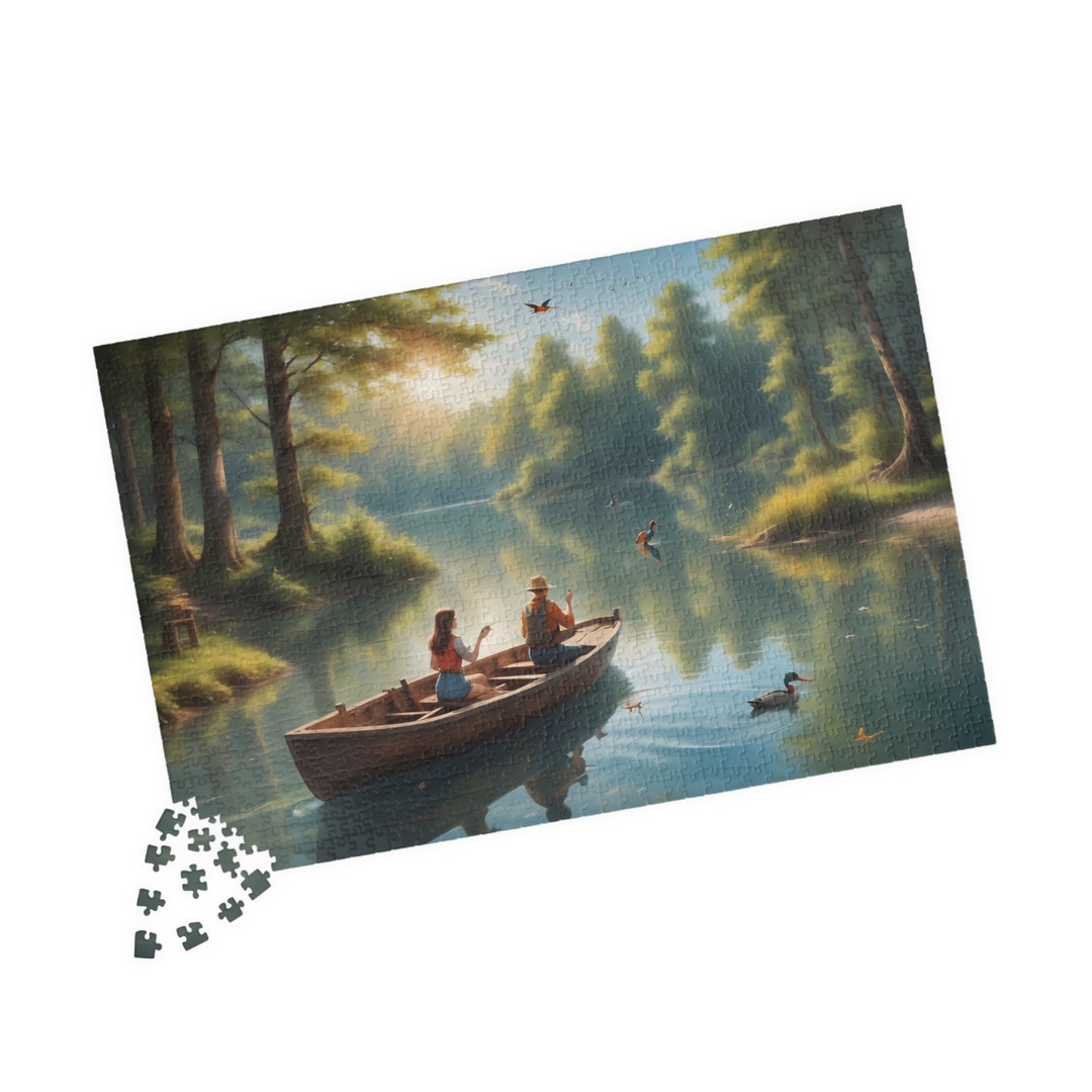 Boat in the Lake Puzzle (110, 252, 520,1014-piece), Special Gift Puzzle ...