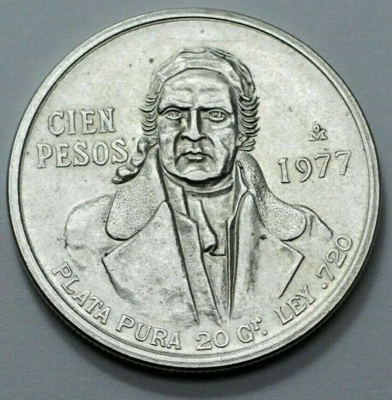 1977 Mexico Cien 100 Pesos Coins. Vintage Coin Mexico - Etsy
