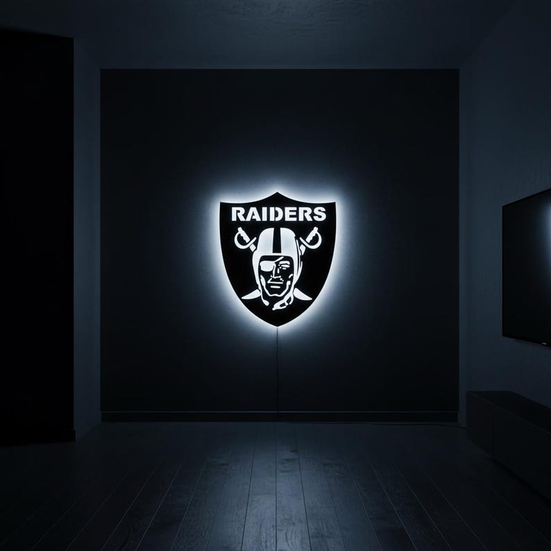 Las Vegas Raiders LED Metal Sign | Handmade NFL Wall Art - Etsy