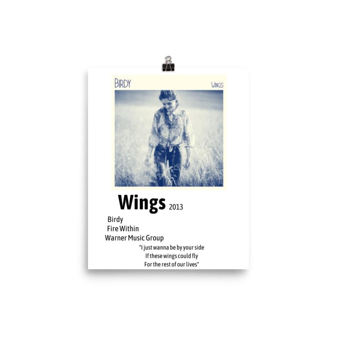 Minimalistic Wings by Birdy Album Cover Art Poster Modern Music Wall ...