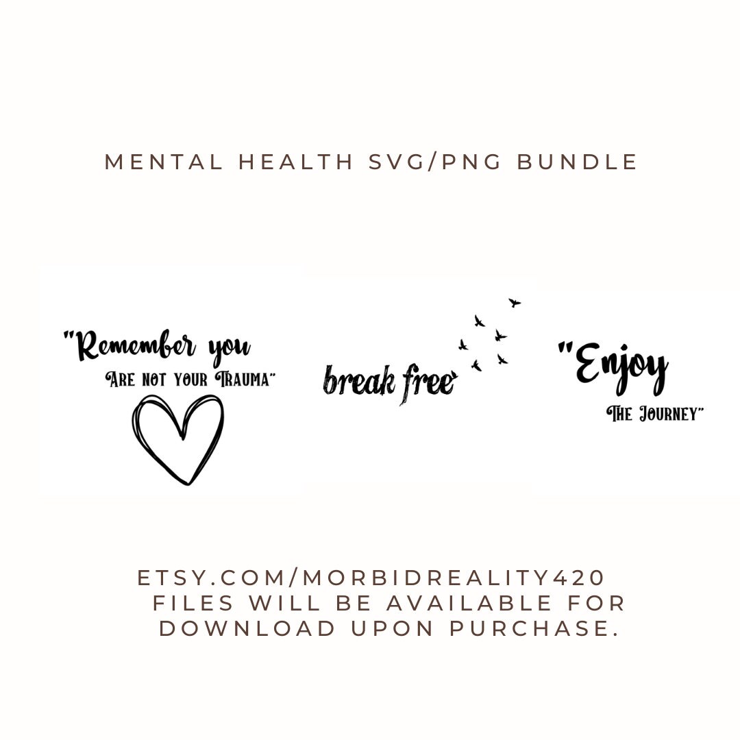 Mental Health SVG/PNG Bundle - Etsy
