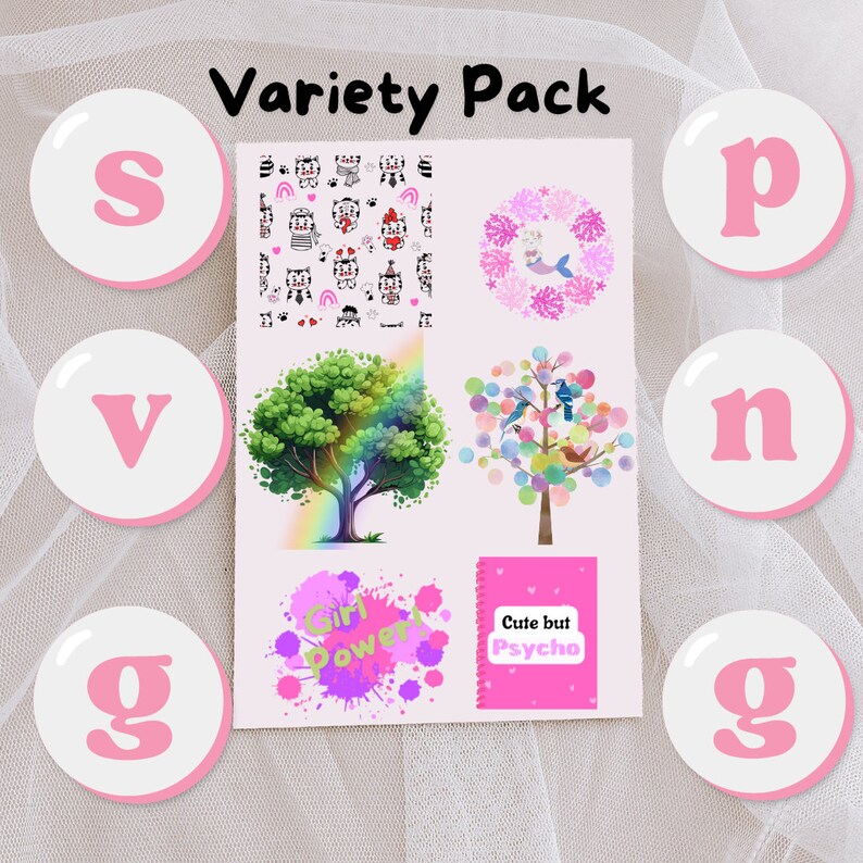 Custom Variety Random SVG PNG Bundle Unique Versatile Digital Download ...