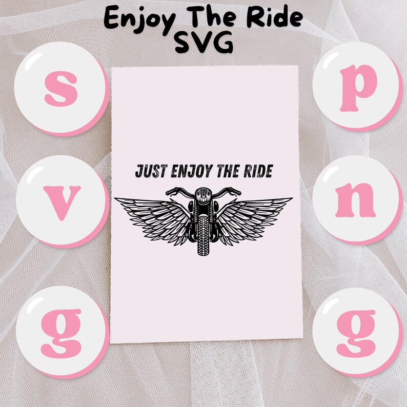 Just Enjoy the Ride Motorcycle SVG File - Etsy
