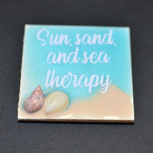 Beach Fridge Magnet Resin Finish - Beach Art, Beach Sign, Nautical Art ...