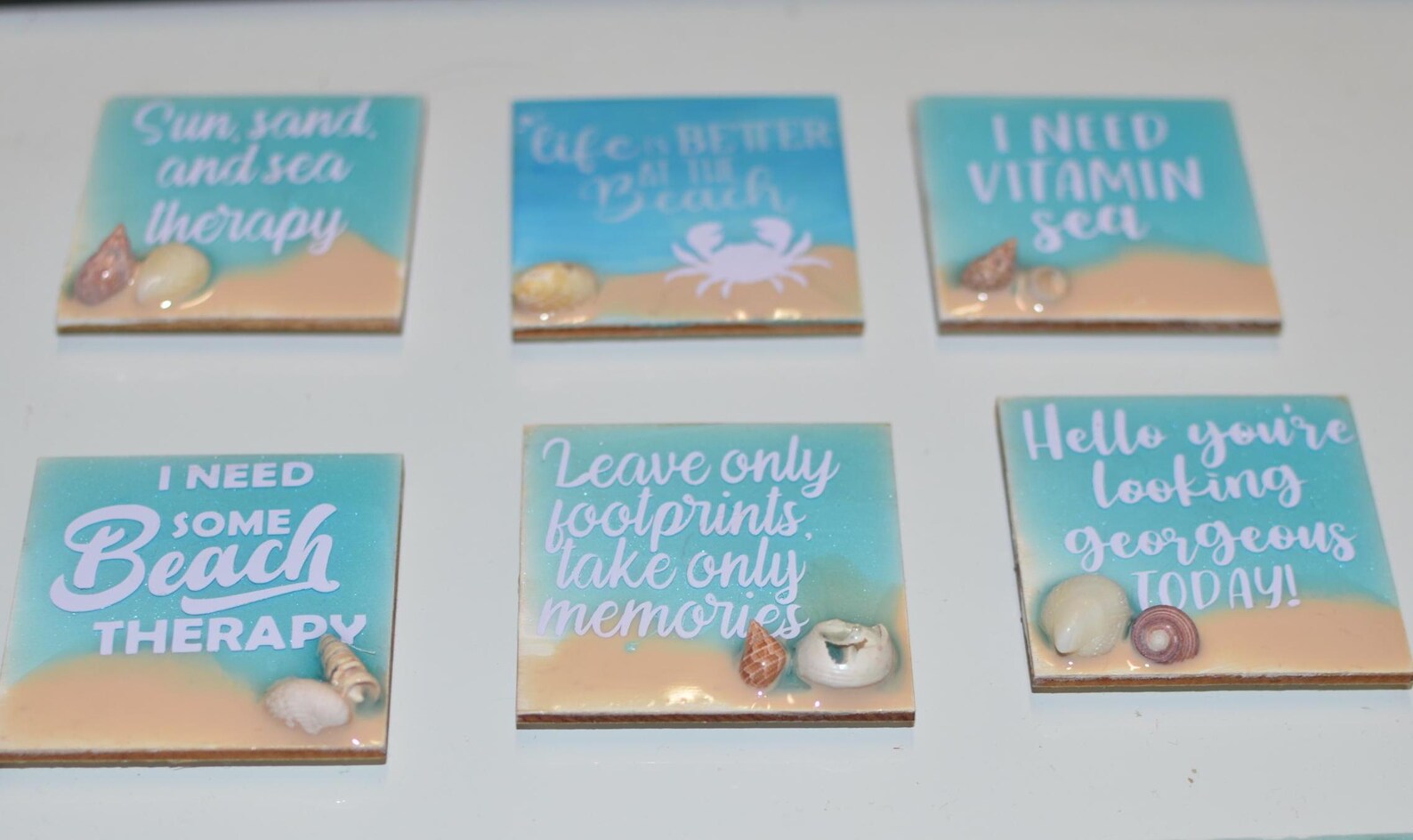 Beach Fridge Magnet Resin Finish - Beach Art, Beach Sign, Nautical Art ...