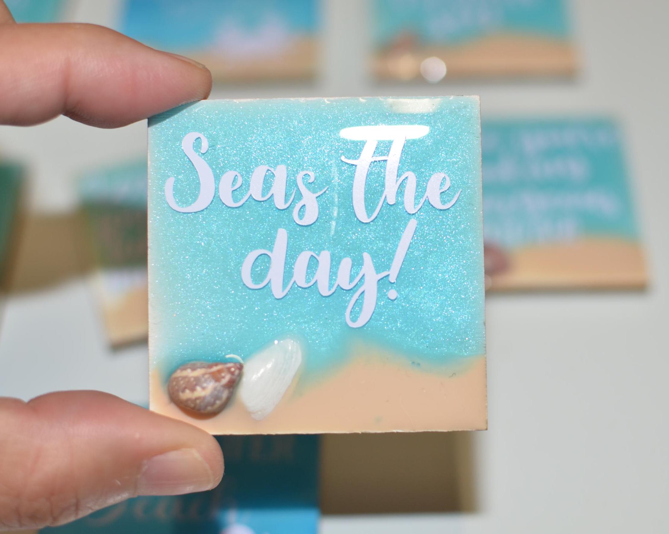 Beach Fridge Magnet Resin Finish - Beach Art, Beach Sign, Nautical Art ...