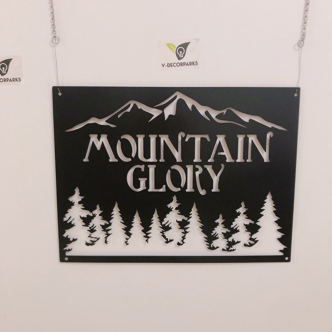 Personalized Mountain Glory Metal Sign, Mountain Range Sign,custom ...