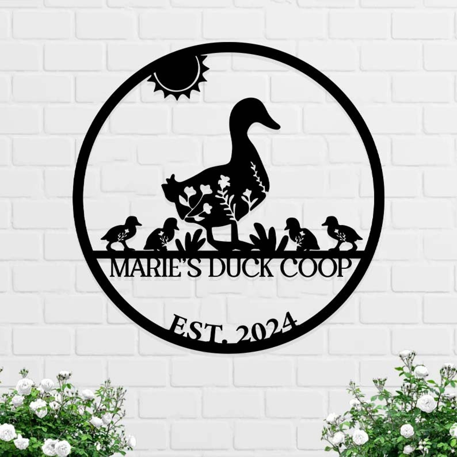 Custom Duck Quack House Metal Sign, Personalized Duck Farm Sign, Duck ...