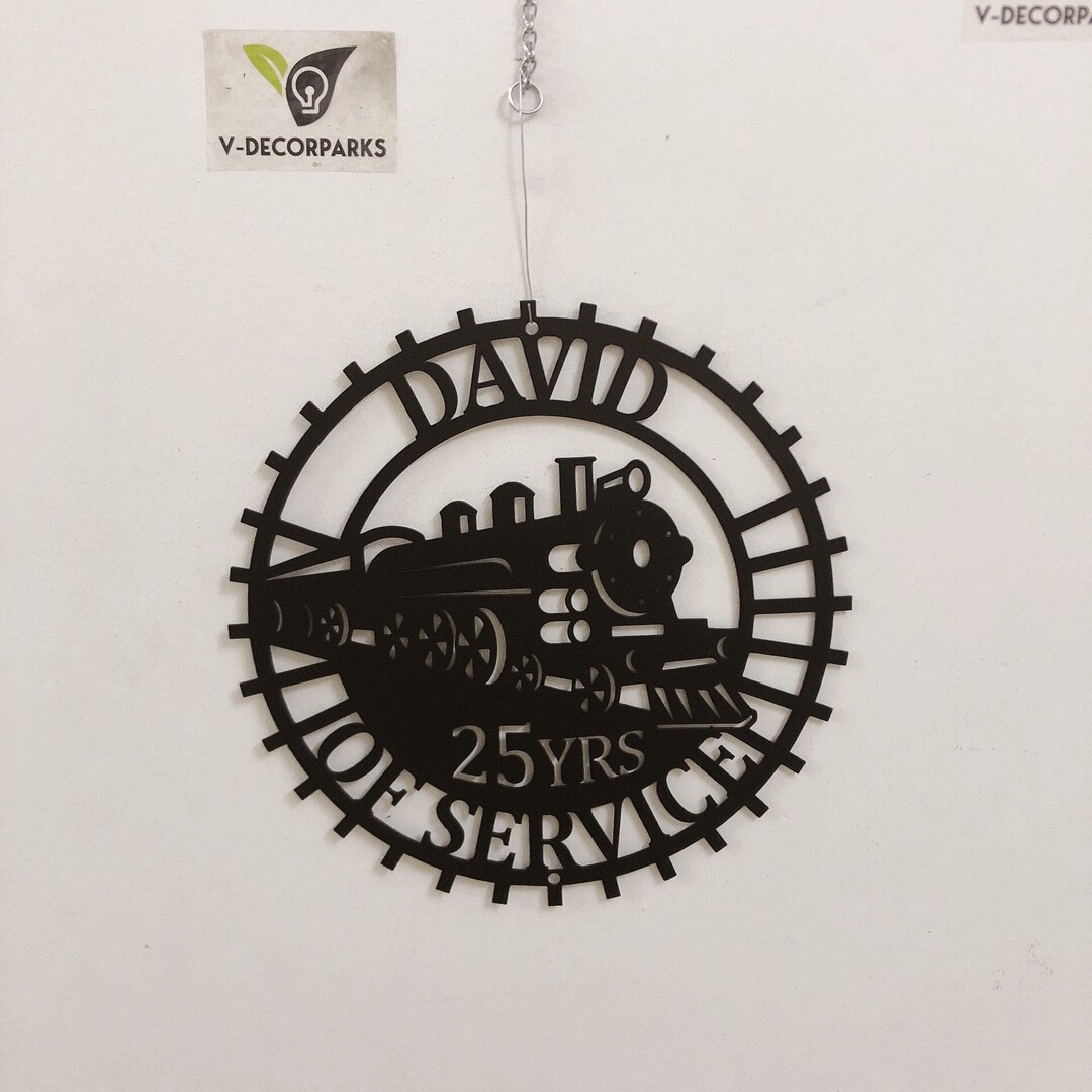 Custom Train Metal Sign, Train Metal Wall Art, Metal Wall Decor ...