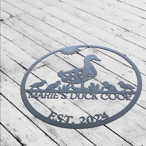 Custom Duck Quack House Metal Sign, Personalized Duck Farm Sign, Duck ...