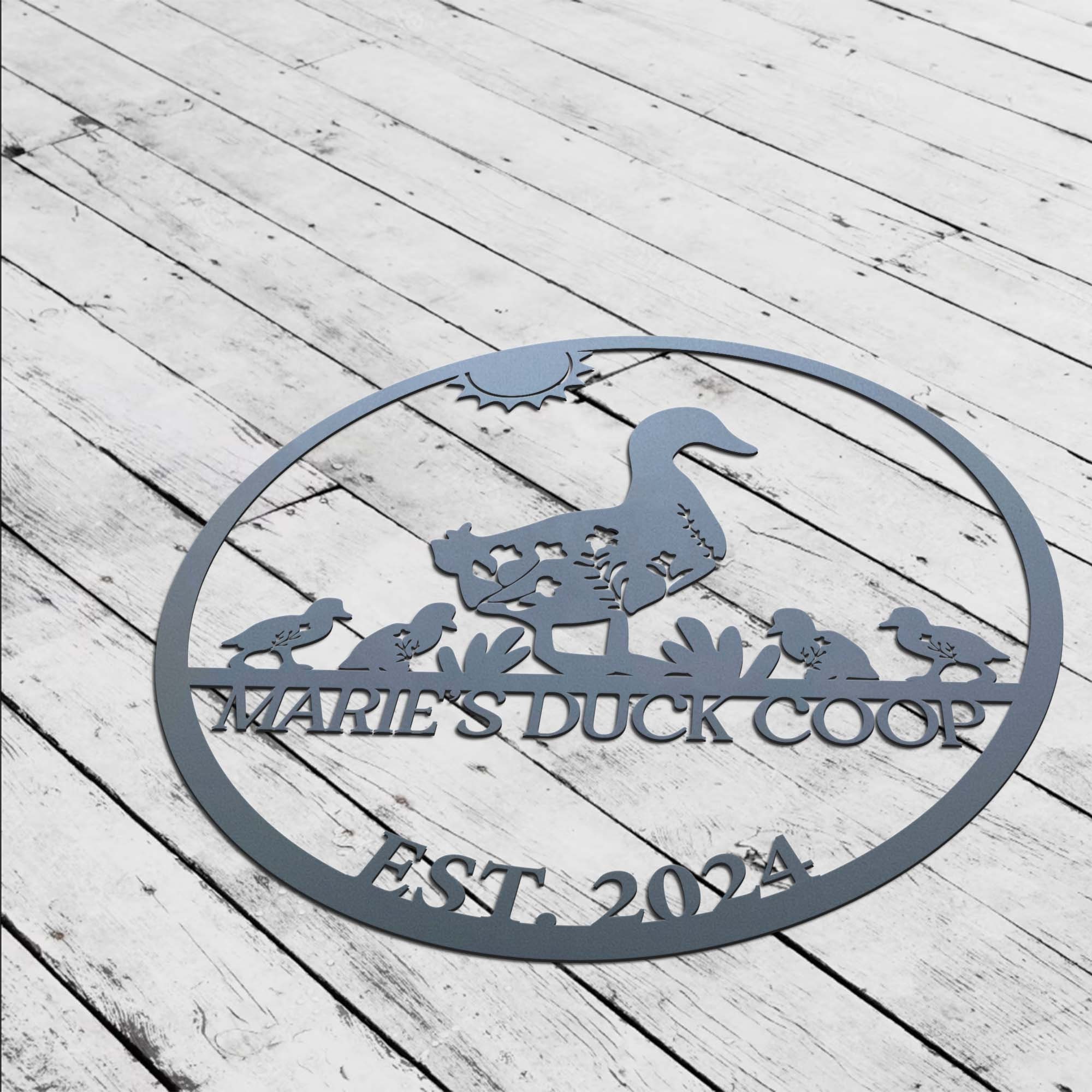 Custom Duck Quack House Metal Sign, Personalized Duck Farm Sign, Duck ...