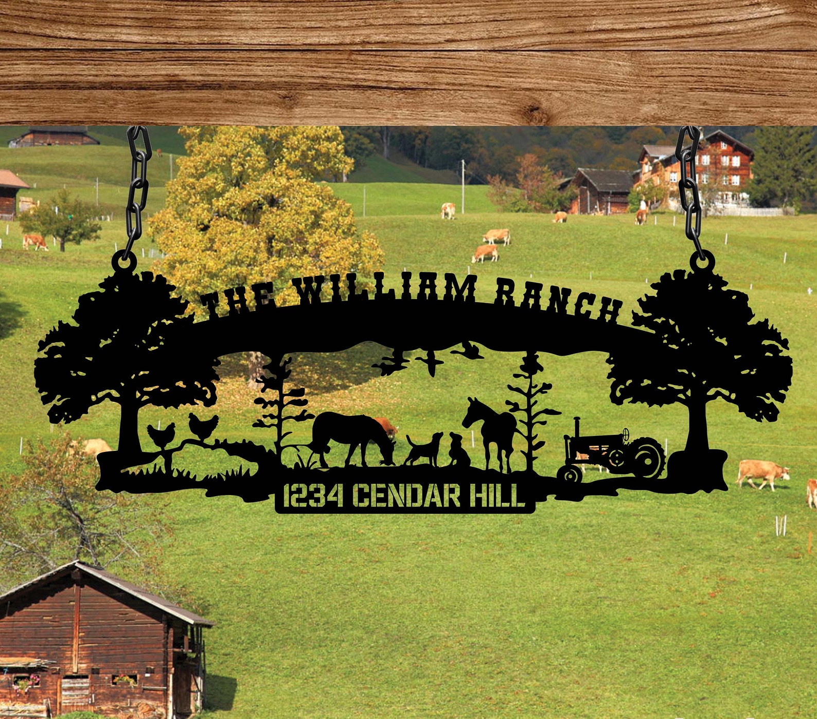 Personalized Ranch House Metal Sign, Custom Farmhouse Decor, Ranch Name ...