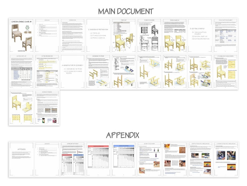 DIY Pallet Wood Garden Dining Chair Plan | Digital PDF Download ...